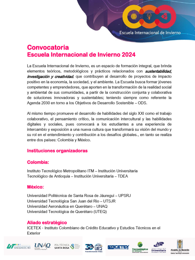 Convocatoria EII - 2024 VF | PDF | Inclusión (Educación) | Aprendizaje