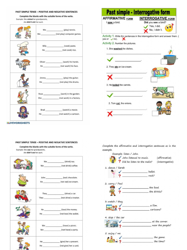 Past Simple Worksheets | PDF