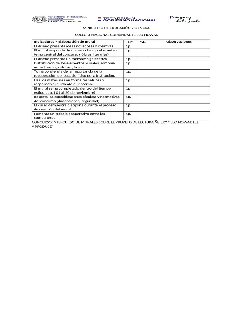 Concurso de Mural Leo Nowak | PDF