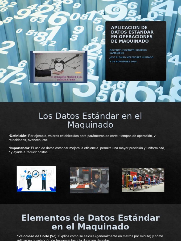 Aplicacion de Datos Estandar en Operaciones de Maquinado | PDF ...