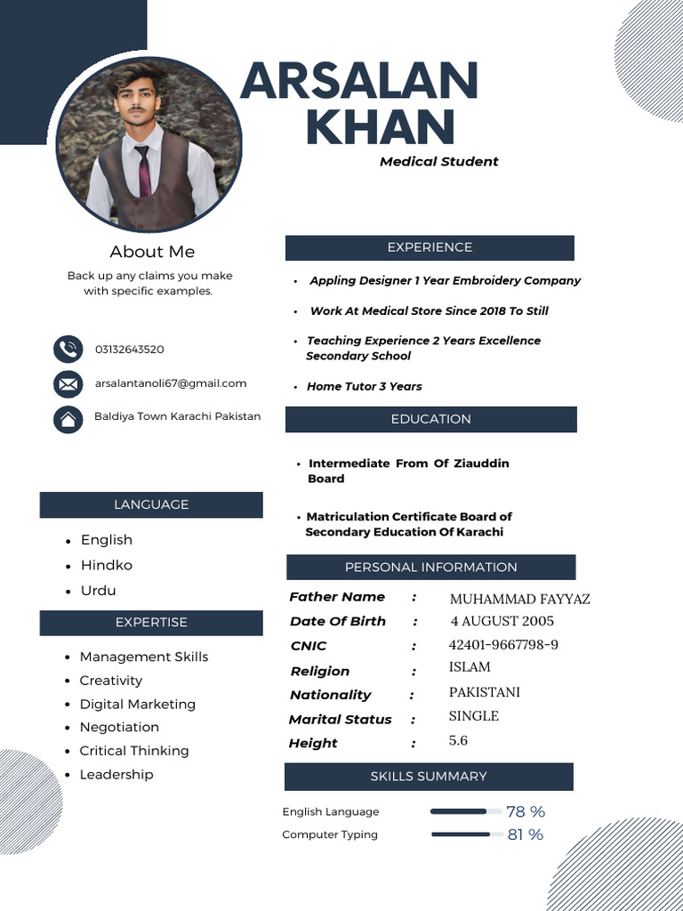 Blue Professional Modern CV Resume - 20241120 - 154458 - 0000 | PDF