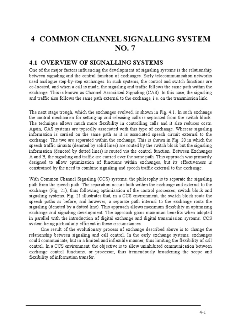 4.CCS7 Signalling | PDF | Osi Model | Computer Network