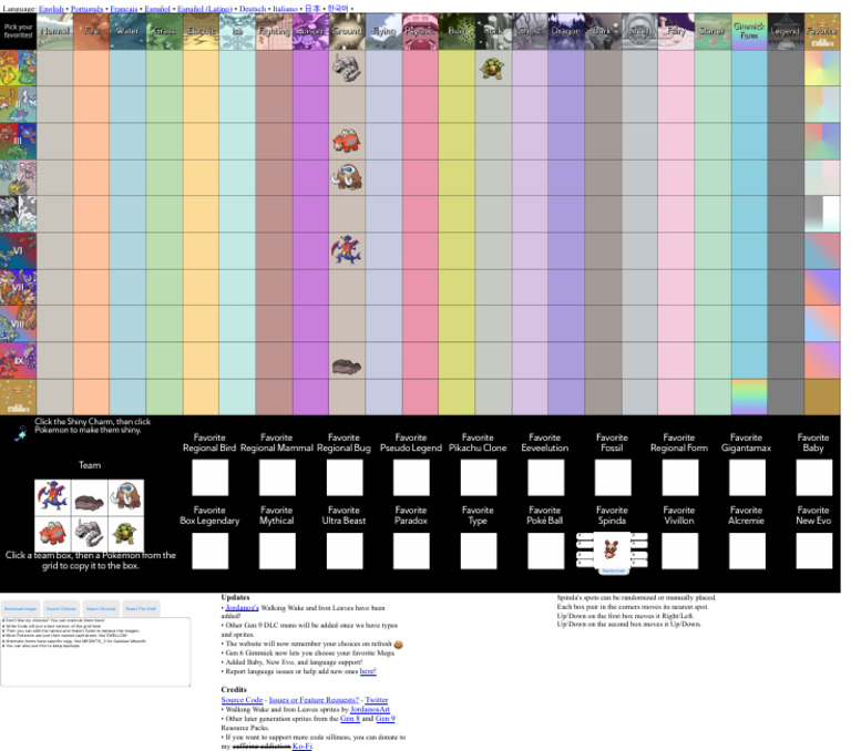 Ultimate Favorite Pokemon Picker | PDF | Pokémon | Video Games