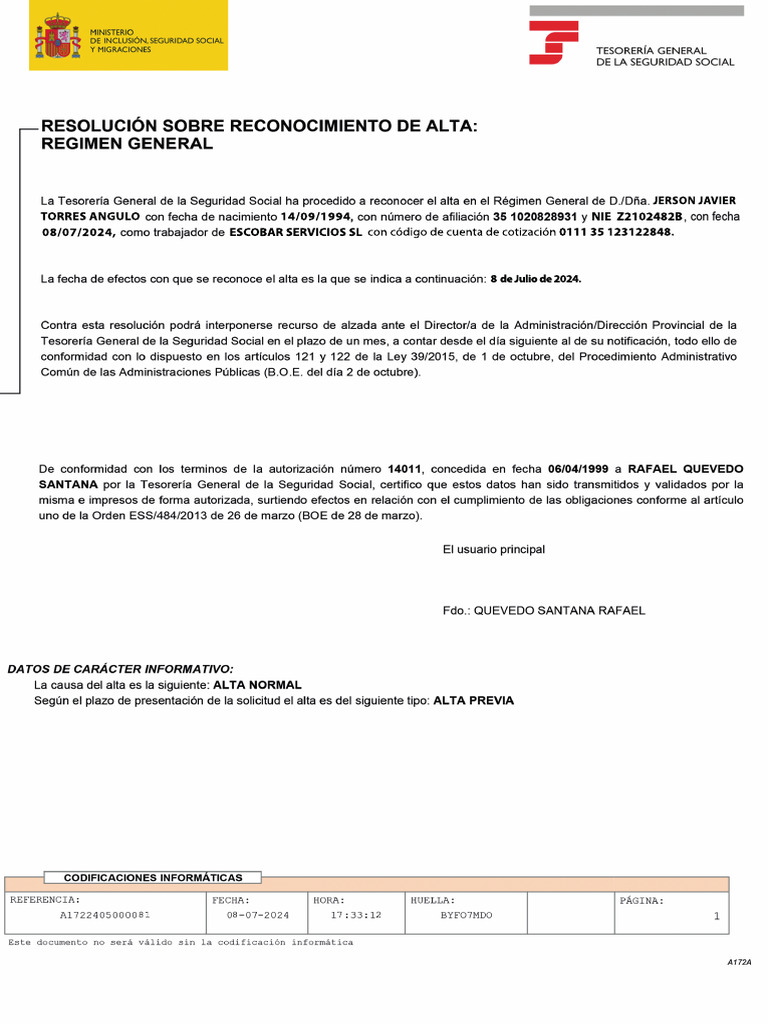 Jerson Javier Torres Angulo 14-09-1994 | PDF