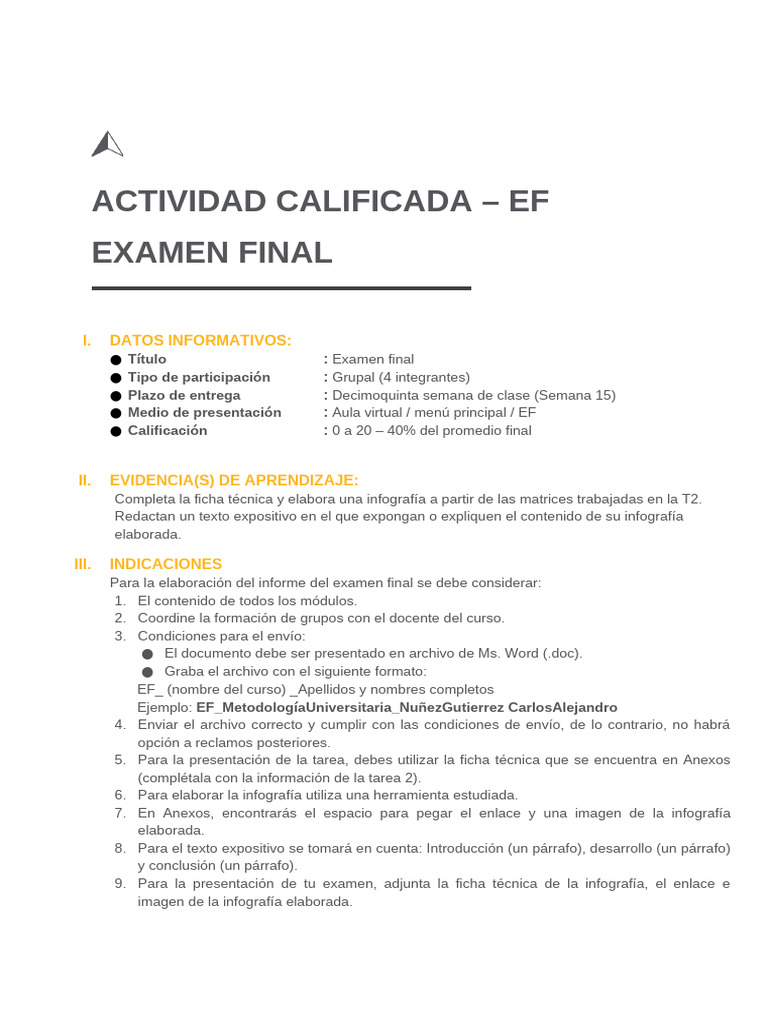 EF - MetodologíaUniversitaria - ZavaletaBardales Erick Frank | PDF ...