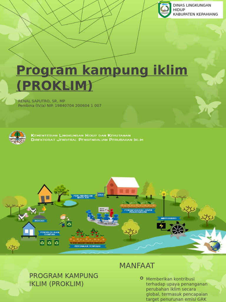 Program Kampung Iklim (PROKLIM) Presentasi | PDF | Hukum | Sains & Matematika