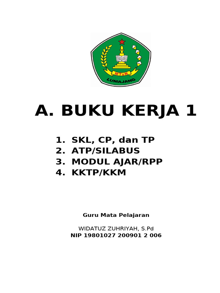 Sampul Buku Kerja Guru IKM | PDF | Karier & Perkembangan