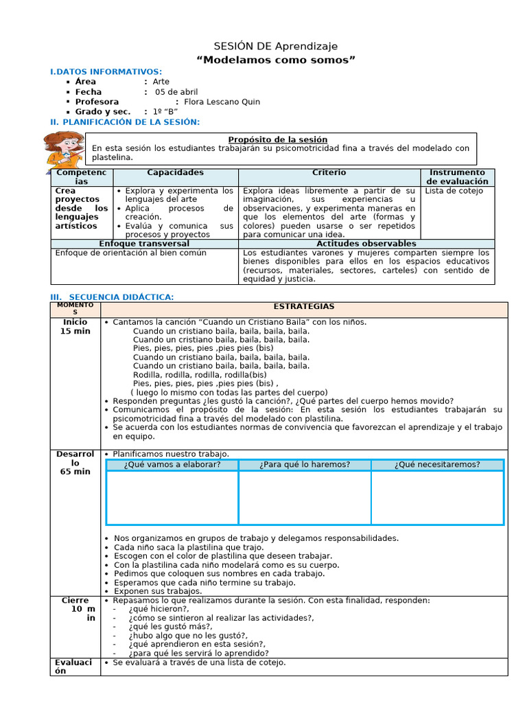 Ab24 Modelamos Nuestra Silueta | PDF | Evaluación | Ciencia cognitiva