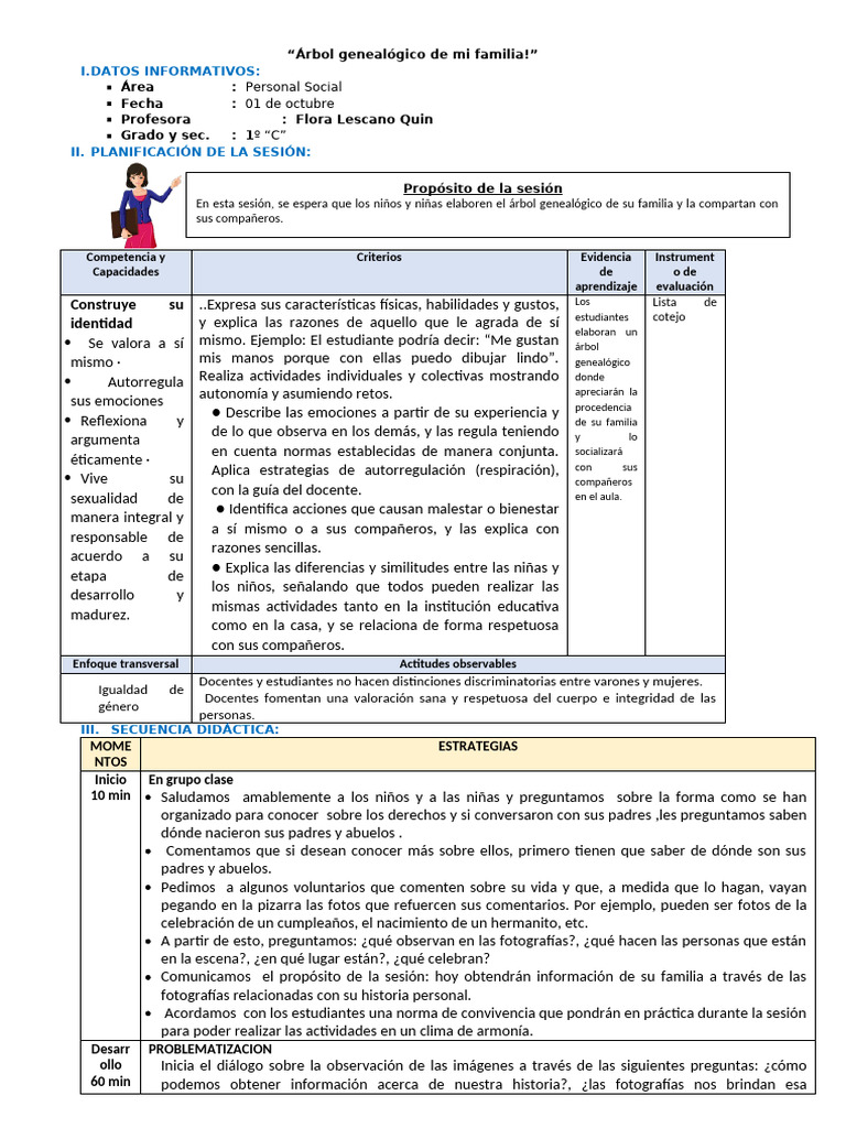 Arbol Genealogico de Mi Familia | PDF | Evaluación | Cognición