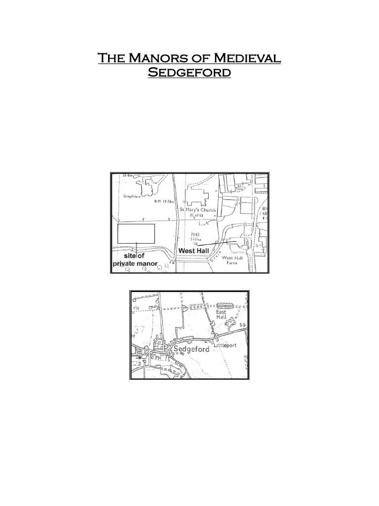 Manors of Medieval Sedgeford | PDF