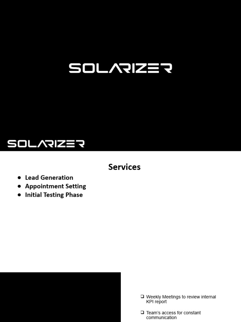 Solarizer Agency - Lead Generation #1 | PDF | Fee | Credit Card
