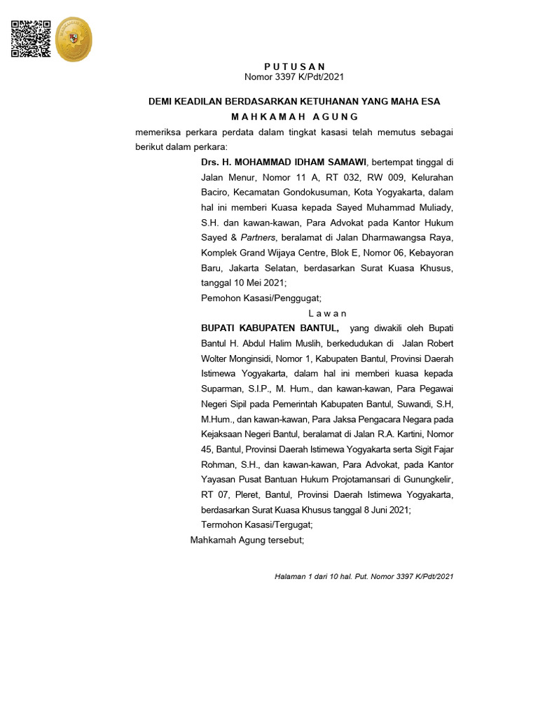 Putusan Kasasi | PDF