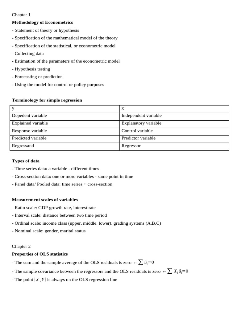 Ôn final ktl | PDF | Ordinary Least Squares | Dependent And Independent Variables