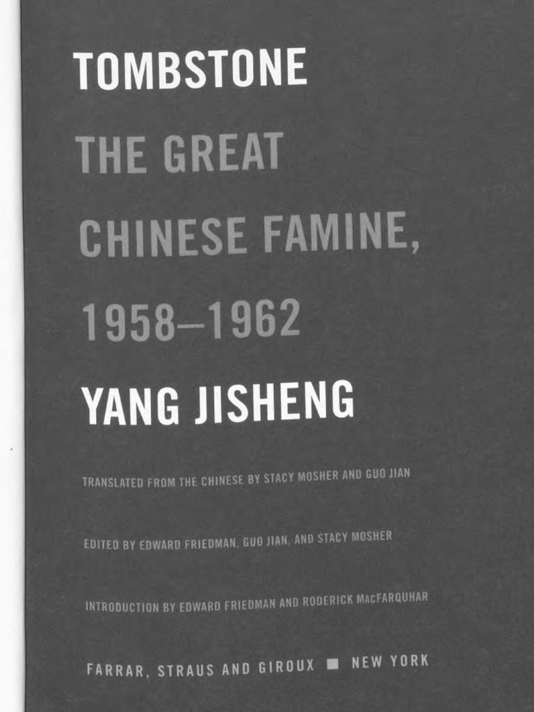 Yang Jisheng - Tombstone Introduction | PDF | Mao Zedong | Famine