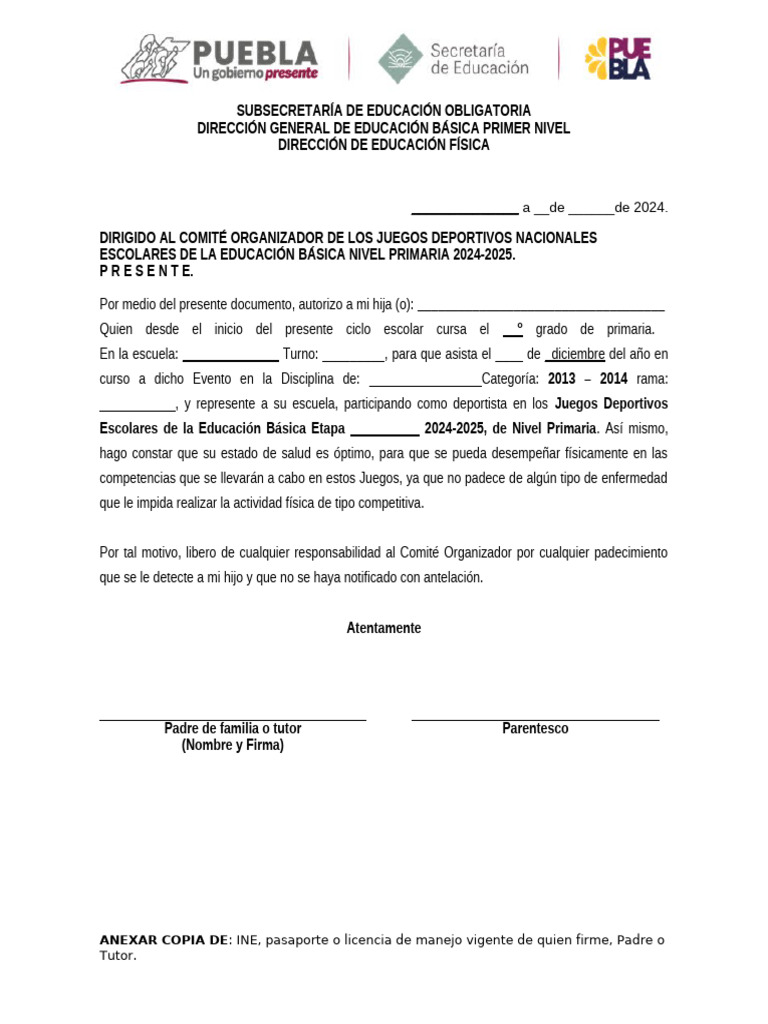 Responsiva Juegos Atletismo Primatia | PDF