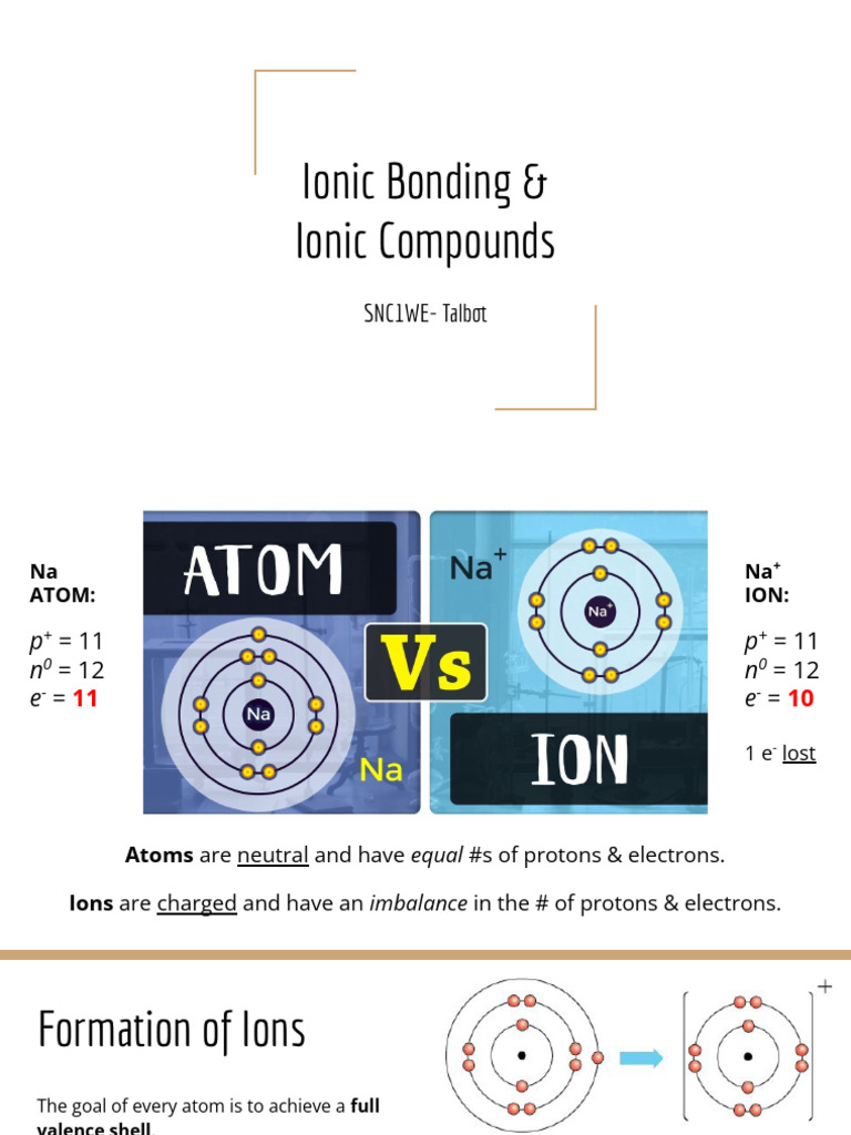 1 - Ionic & Molecular Compounds | PDF | Ion | Ionic Bonding
