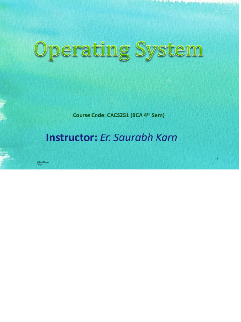 Os Unit-One | PDF