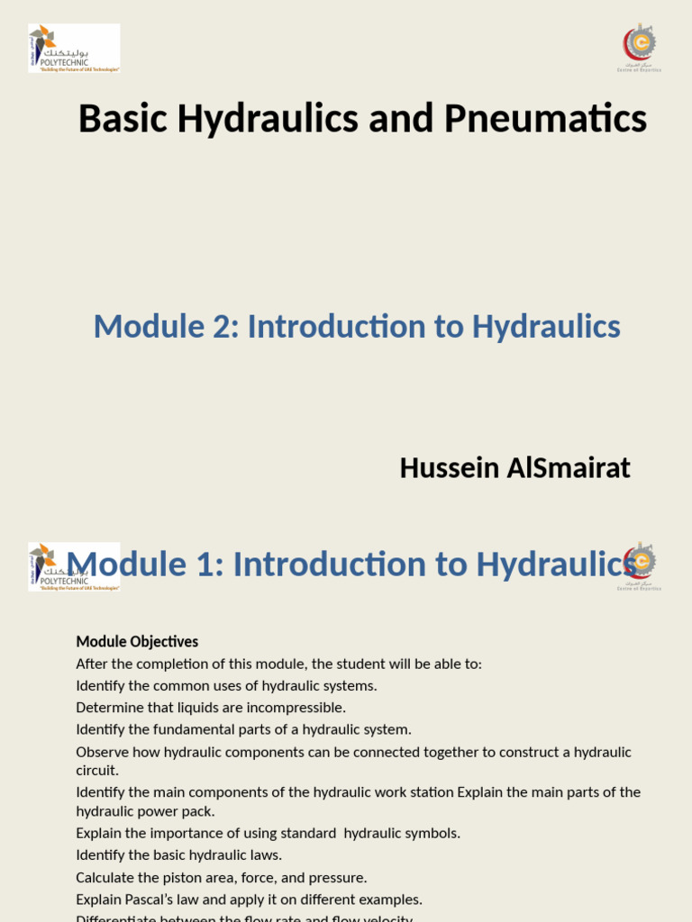 Basic Hydraulics and Pneumatics | PDF | Brake | Pump