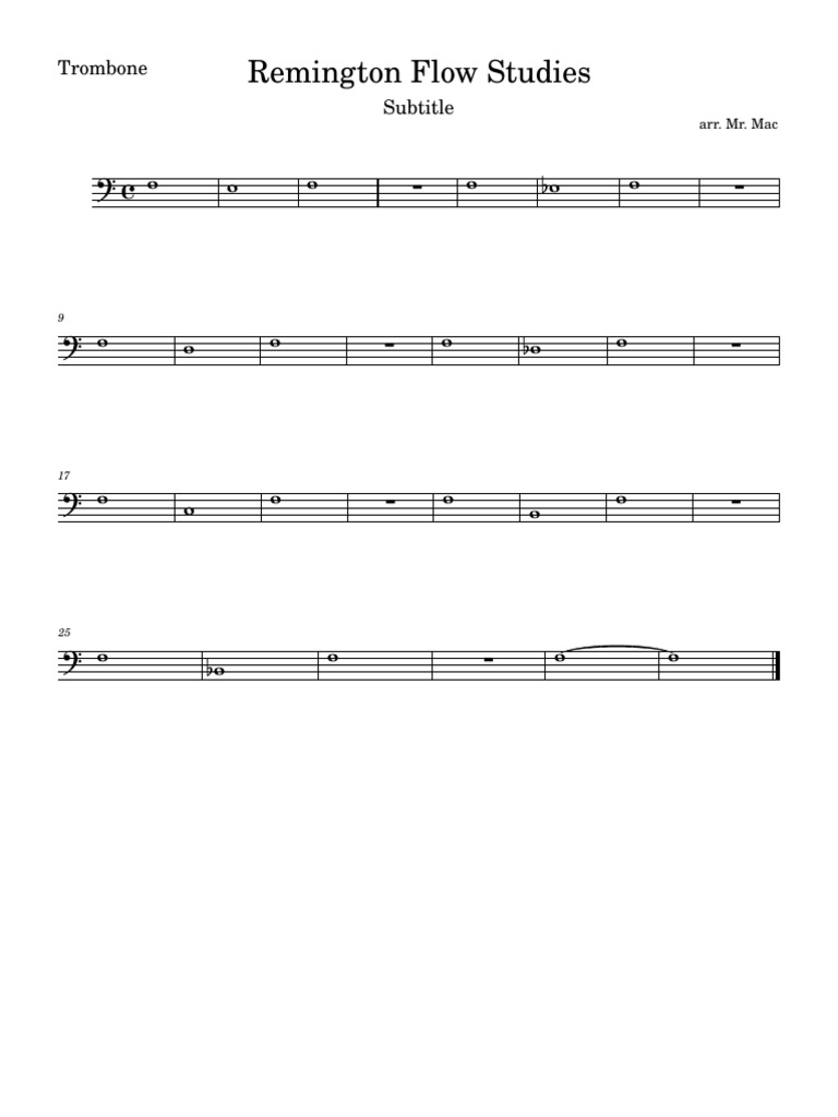 Remington Flow Studies-Trombone | PDF