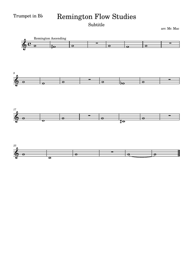 Remington Flow Studies-Trumpet - in - BB | PDF