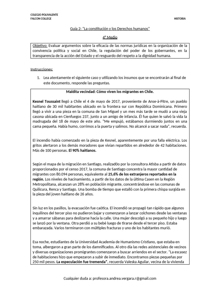Guía 2 Historia - 4° Medio | PDF | Derechos | Libertad