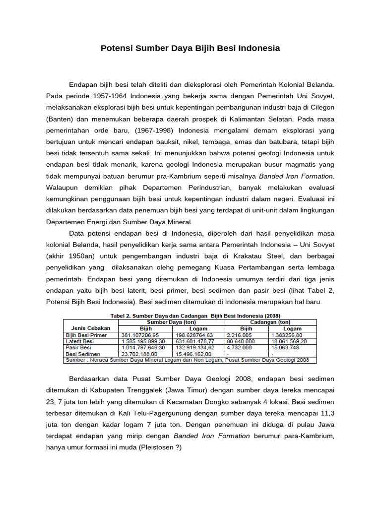 Sumber Daya Pasir Besi | PDF
