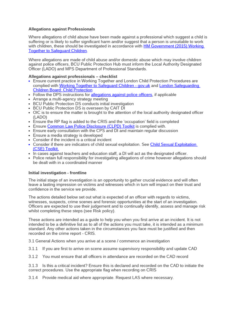 Policies Procedures Safeguarding Investigations School Toolkit | PDF ...