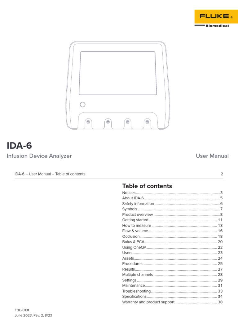 Fluke Infusion and Flow Calibrator | PDF | Usb | Calibration