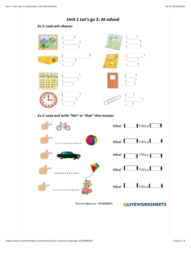 Unit 1 Let's Go 2 Worksheet - Live Worksheets | PDF | Science ...