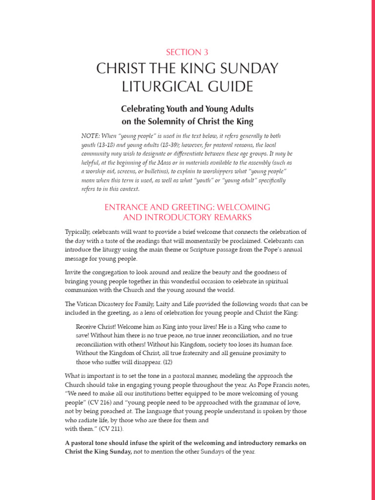 Usccb Christ The King Guidebook Section3 | PDF | Prayer | Jesus