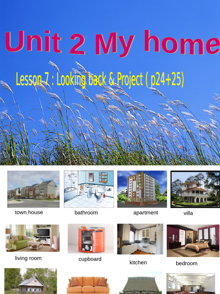 Home Vocabulary & Grammar Guide | PDF | Bedroom | Couch