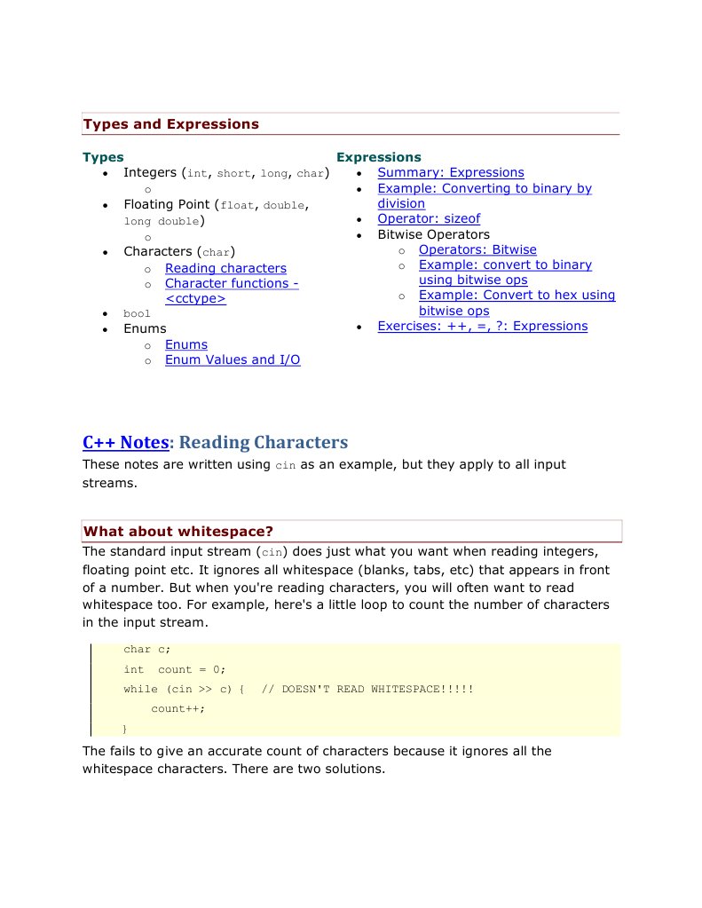 C Notes On Reading Characters And Character Functions Pdf