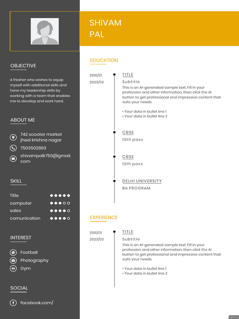 Shivam PAL: Objective | PDF