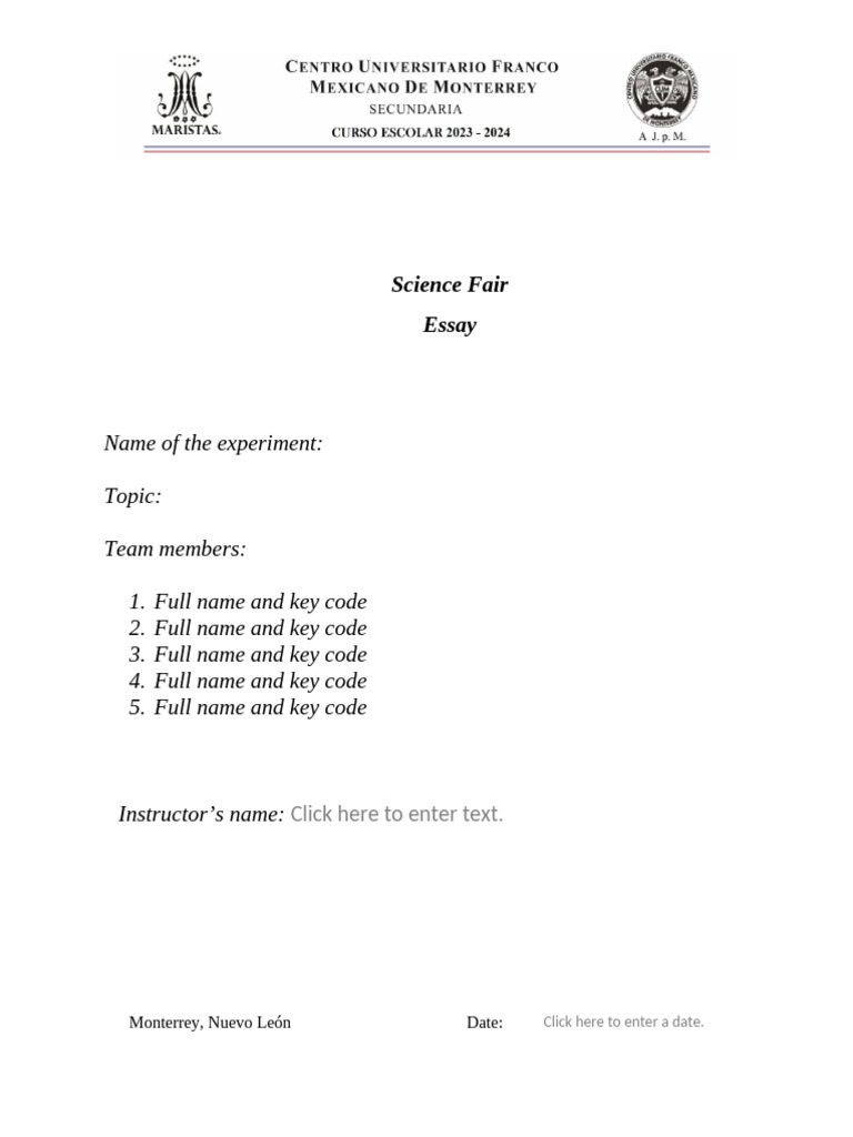 Essay Format | PDF | Methodology | Scientific Method