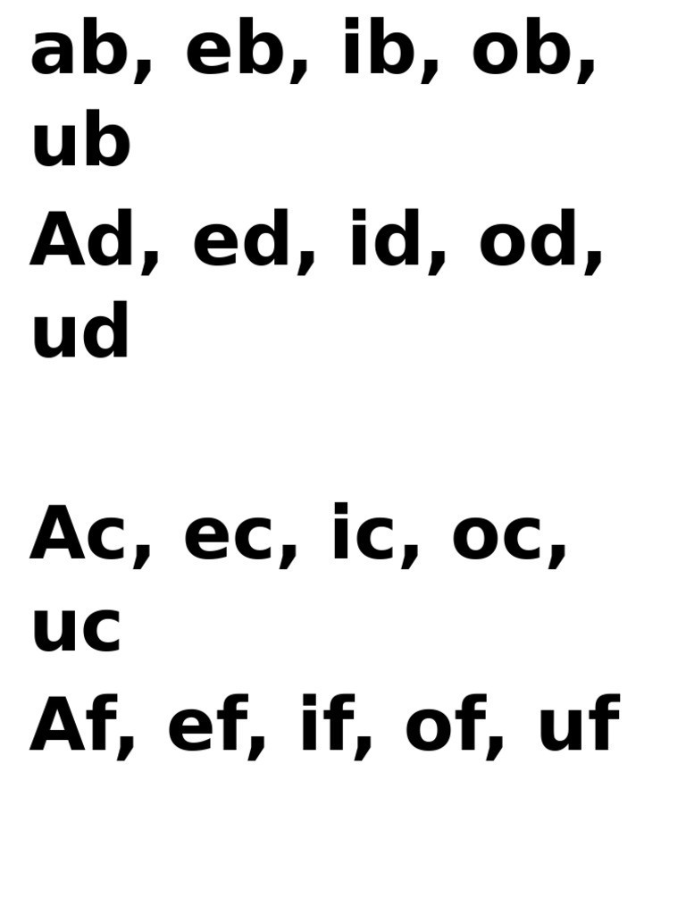Sílabas Inversas | PDF