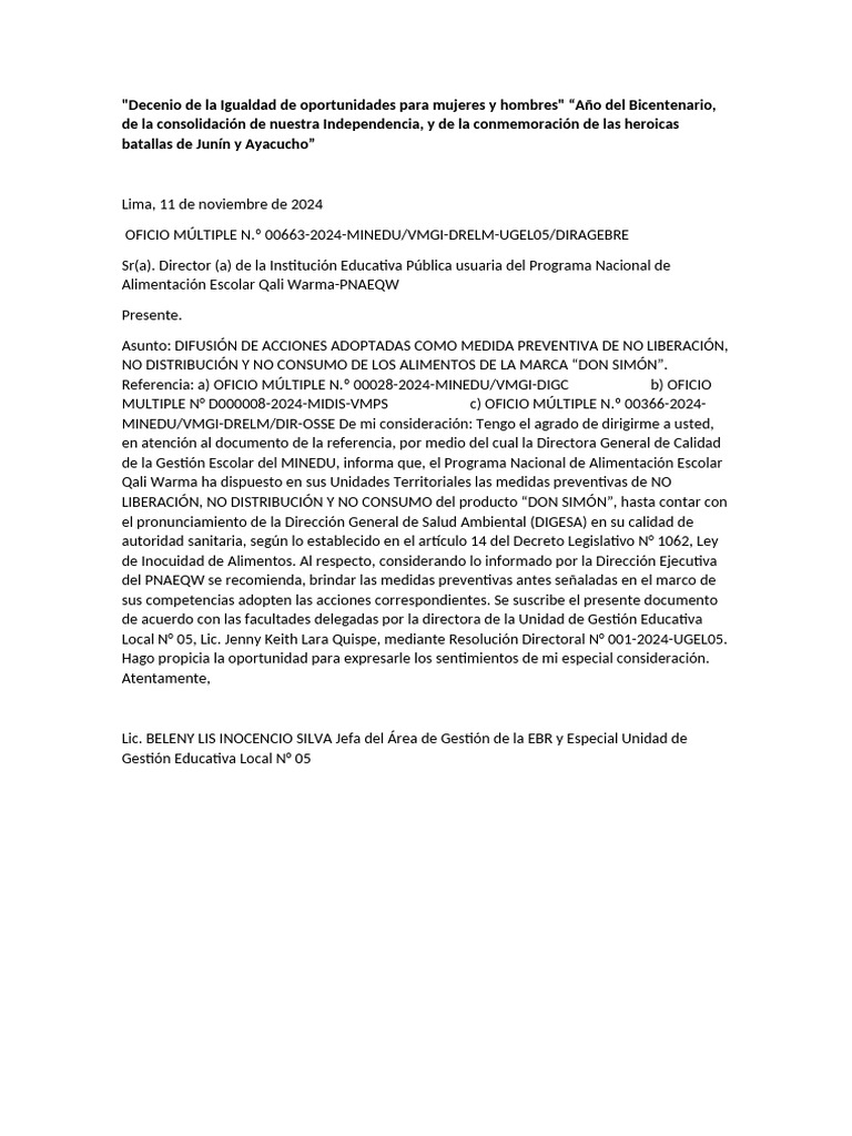 Oficio Multiple | PDF | Ciencias sociales