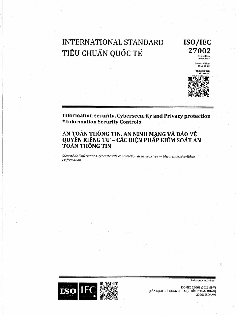 ISO-IEC 27002-2022 (E-V) v1.0 20221026 | PDF