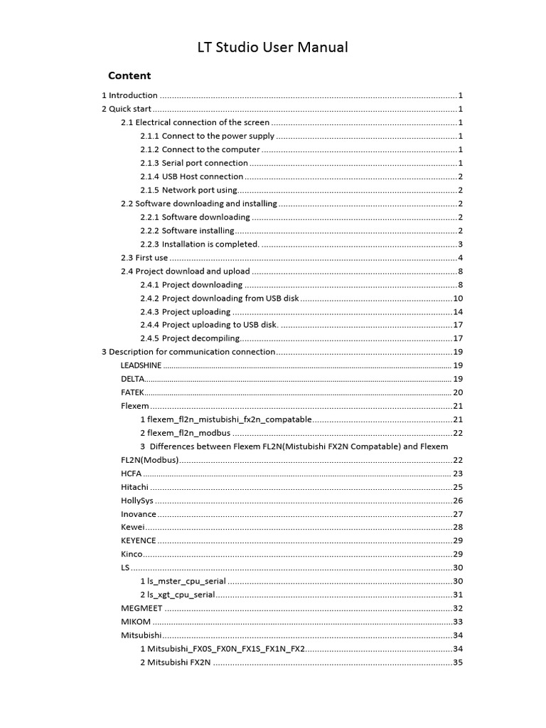 LT Series HMI Studio User Manual | PDF | Installation (Computer Programs) | Input/Output