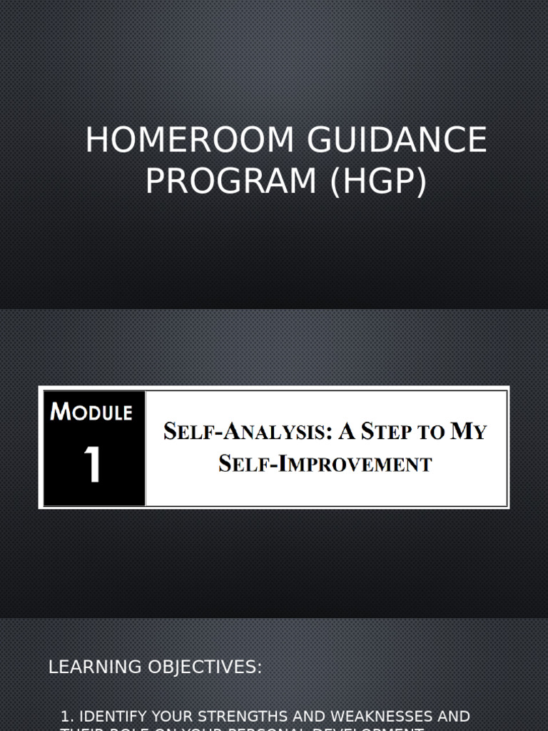 Homeroom Guidance Program | PDF