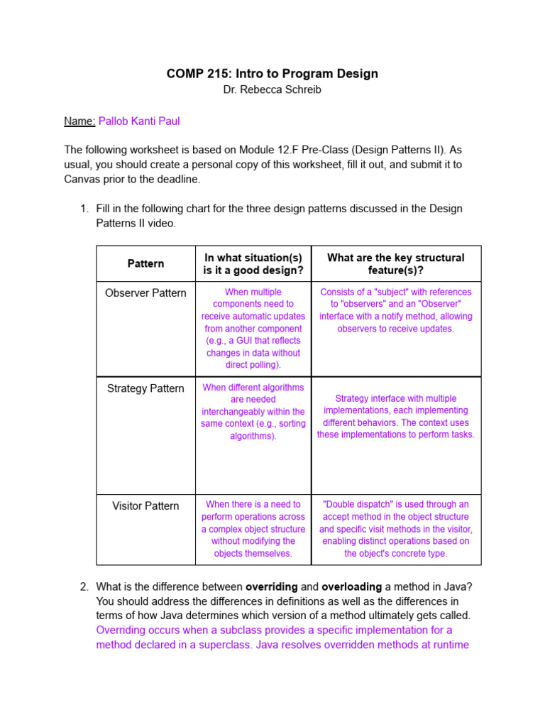 Module 12.F Pre-Class Worksheet - Pallob Kanti Paul | PDF | Method ...