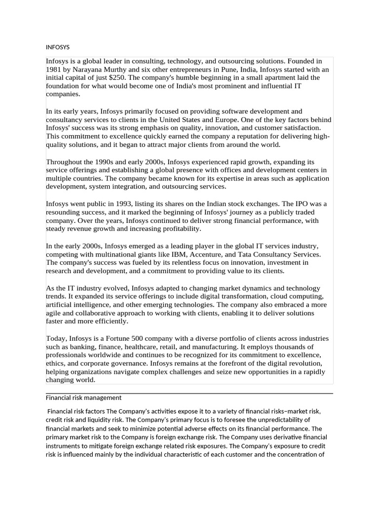 Infosys Assignment Pdf Financial Risk Derivative Finance