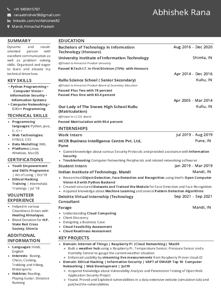 Abhishek Rana's Tech Skills & Projects | PDF | Computing | Computer Science
