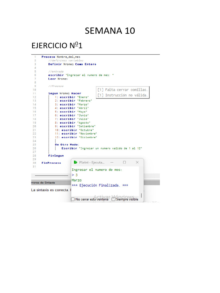 Semana 10 Principio de Algoritmos | PDF
