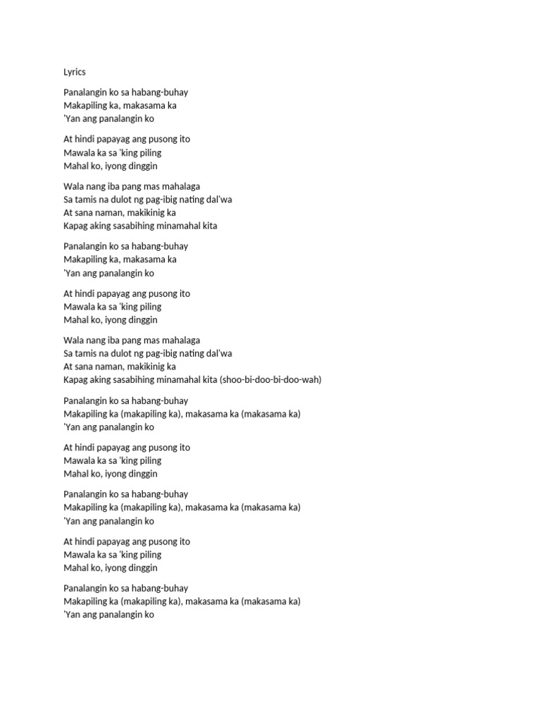 Lyrics | PDF