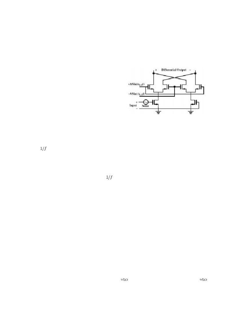 RF-CMOS Mixer Noise Analysis | PDF | Field Effect Transistor | Mosfet
