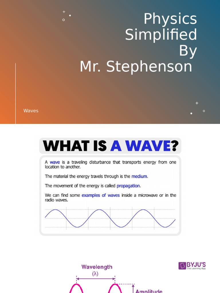 Physics Simplified by Mr. Stephenson | PDF | Waves | Refraction
