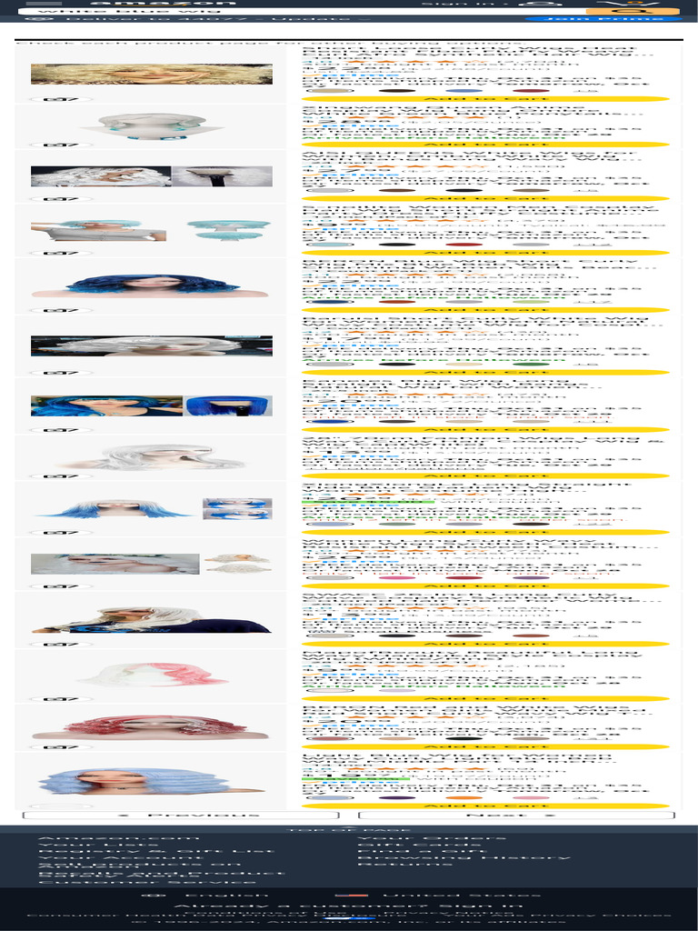 White Blue Wig | PDF | Wig | Human Hair