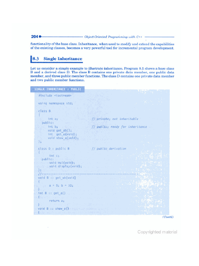 Single Inheritance | PDF