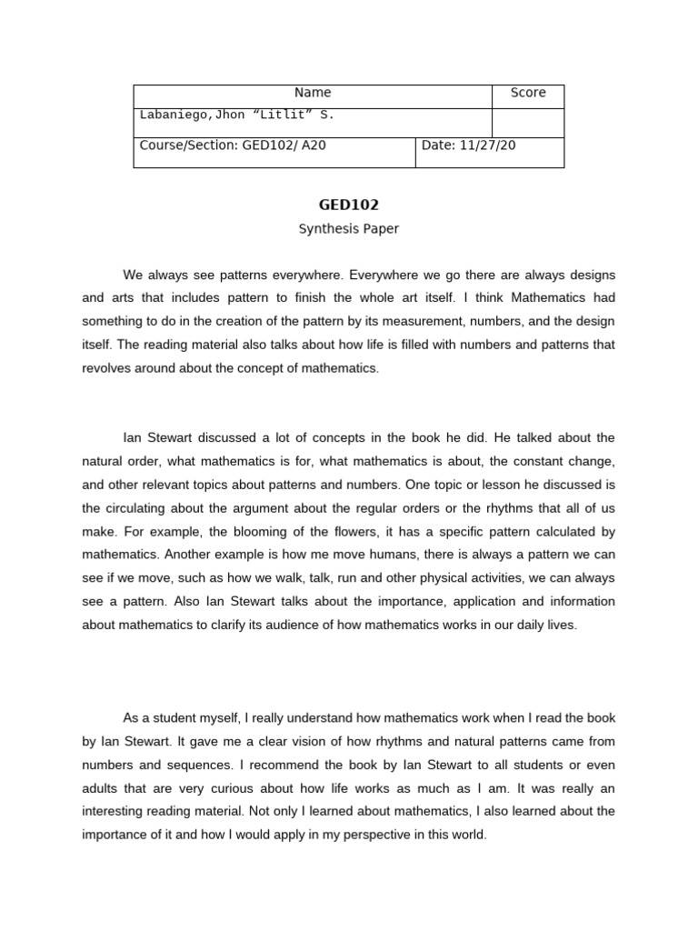 Synthesis Paper | PDF