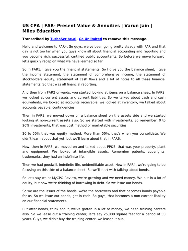 FAR 4 - Present Value & Annuities | PDF | Present Value | Balance Sheet